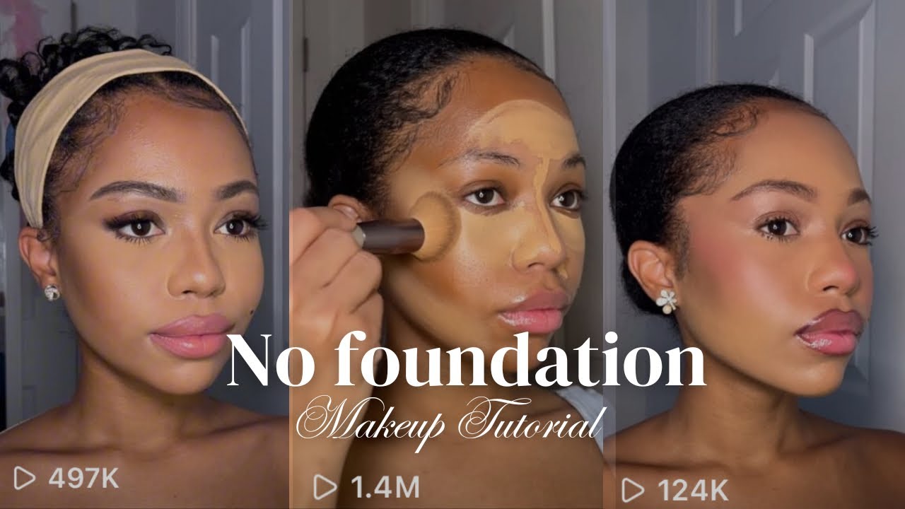 No foundation makeup tutorial - YouTube