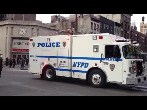 NYPD Unmarked Unit Responding With The New Bomb Squad Truck For A ...