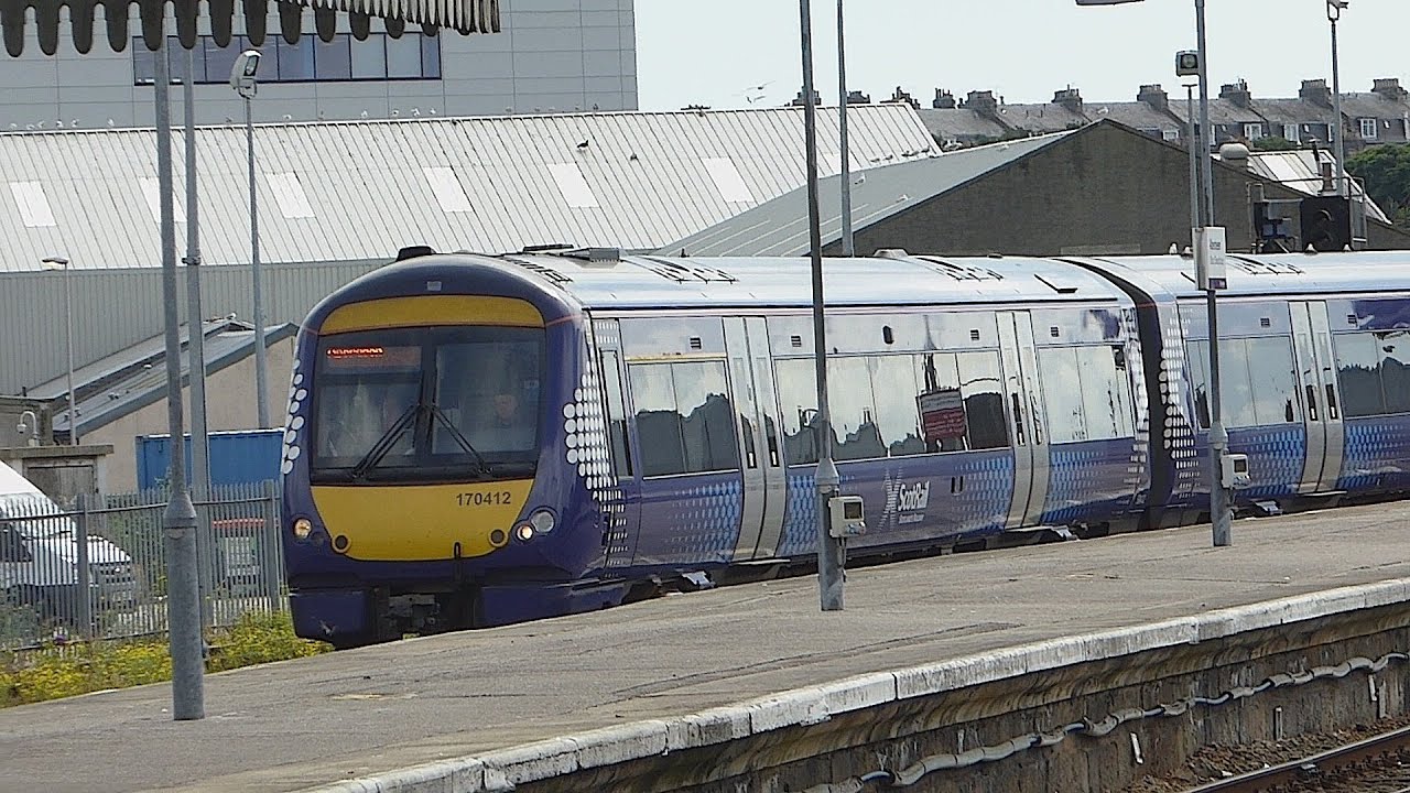 ScotRail Class 170 arrives at Aberdeen (1/8/16) - YouTube