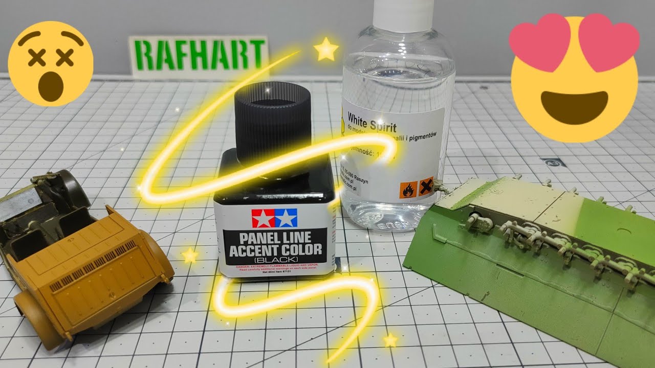 Tamiya panel line accent color - jak używać ? krótki test - YouTube
