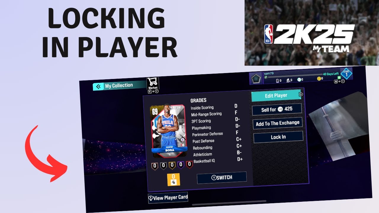 How to locking in Player in NBA 2K25 MyTEAM Mobile - YouTube