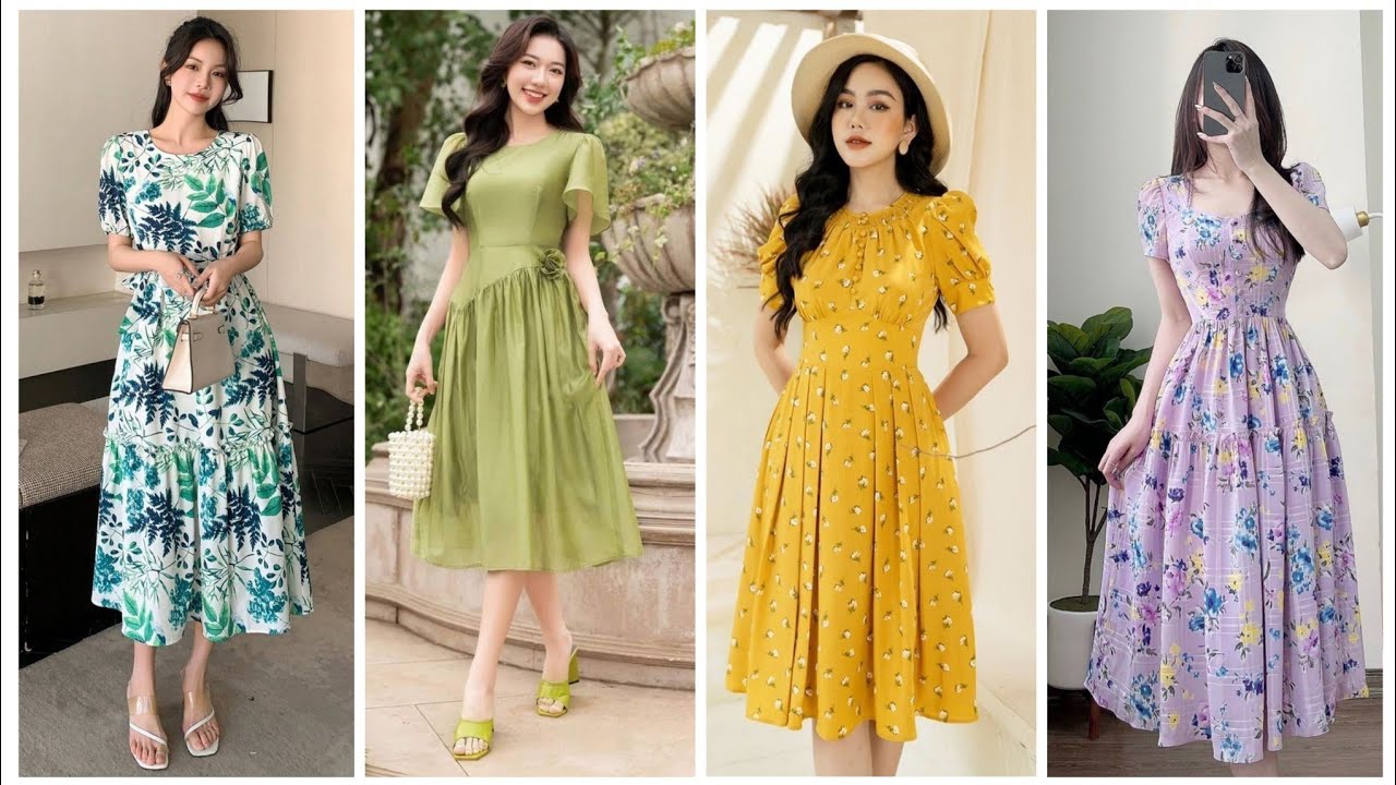 Trendy Stylish Floral Summer Frocks for Girls/women Dresses - YouTube