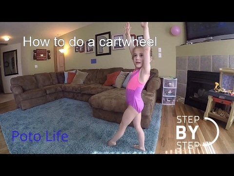 5 year old teaches how to do a cartwheel, by Brea