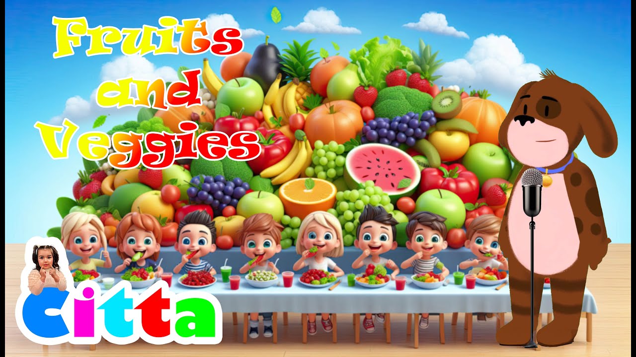 Fruits and Veggies, Yummy Treats - Educational Kids Learning Video 🍎🥕🍇🥦 ...