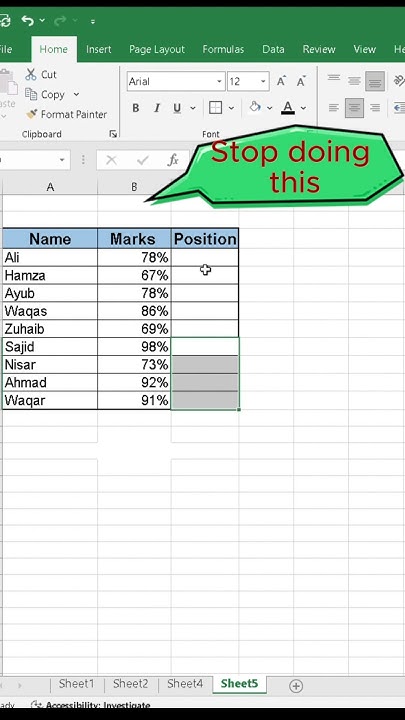 How to use rank function in excel. How to get positions in excel | how to use MS Excel | MS ...