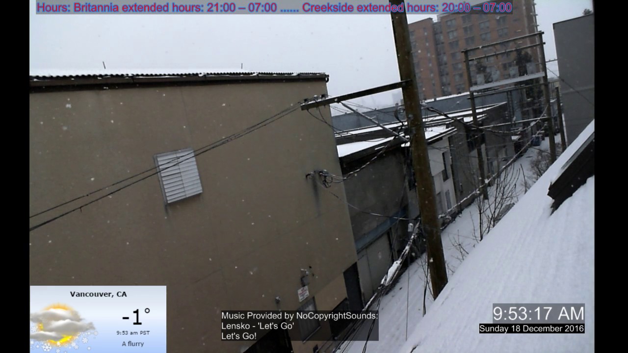 Vancouver Live Snow Cam - Dec 18 DAY - YouTube
