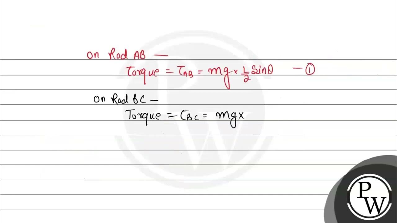 An L-shaped object, made of thin rods of uniform mass density, is s ...