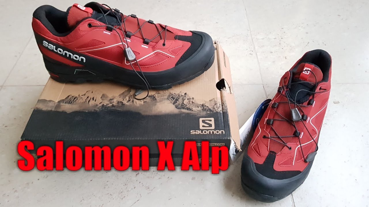 Salomon Trekking Shoes - Salomon X Alp Ortho Lite Red 373262 - Unboxing ...