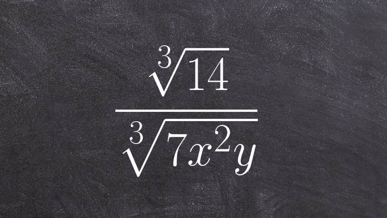Learning how to divide a radical expression by rationalizing the ...