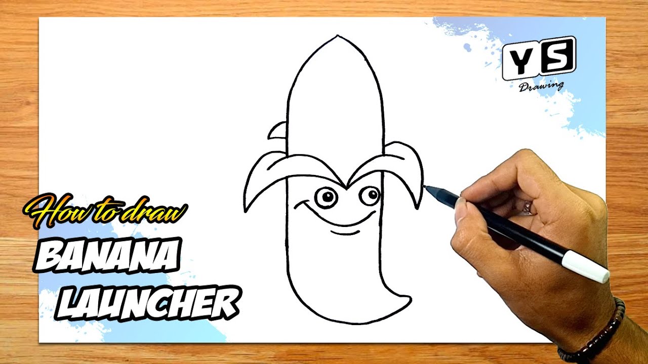 How to draw Banana Launcher from Plants vs Zombies 2 - YouTube