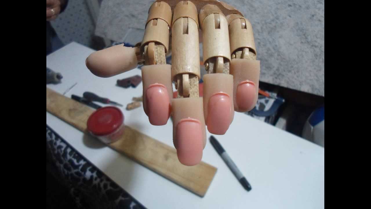 Cómo hacer la mano de madera con los dedos de silicón de organic - YouTube