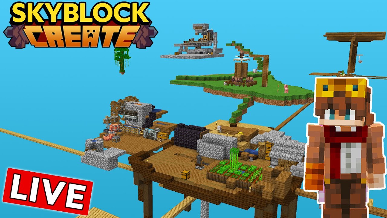 Terraforming the SKY :: Minecraft Skyblock With The Create Mod - YouTube