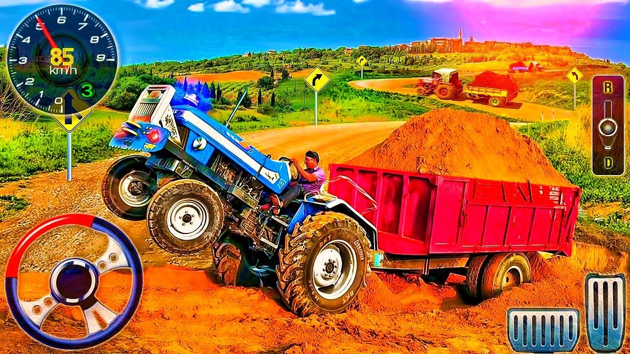 Indian Tractor Simulator Game Play Video - Tractor Trolley Cargo Game - Android Gameplay ...