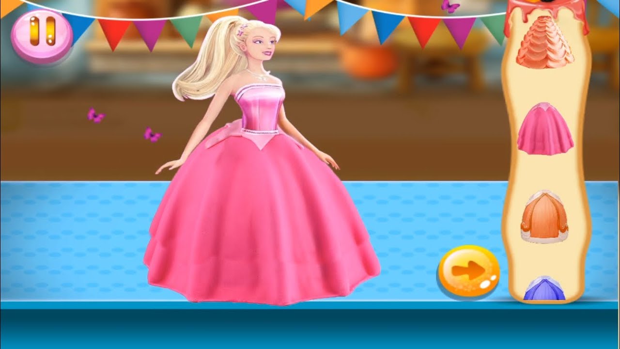 Doll cake maker bakery game for kids - YouTube