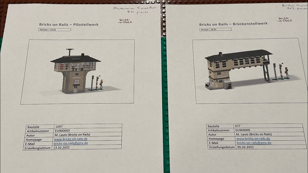 LEGO Trains - Signal Box Instruction Sets From Bricks On Rails - YouTube