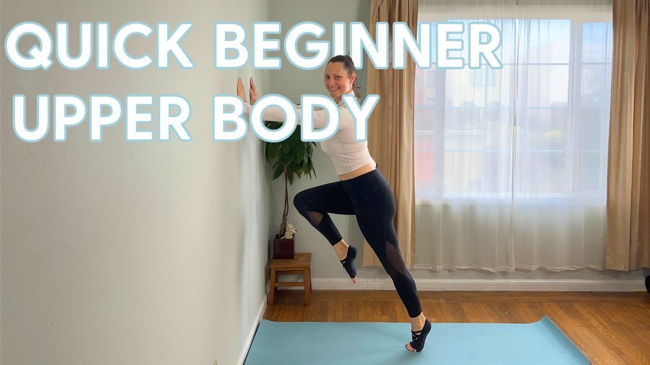 Beginner Upper Body Wall Workout: Wall Push Up Knee Lift (Part 2) - YouTube
