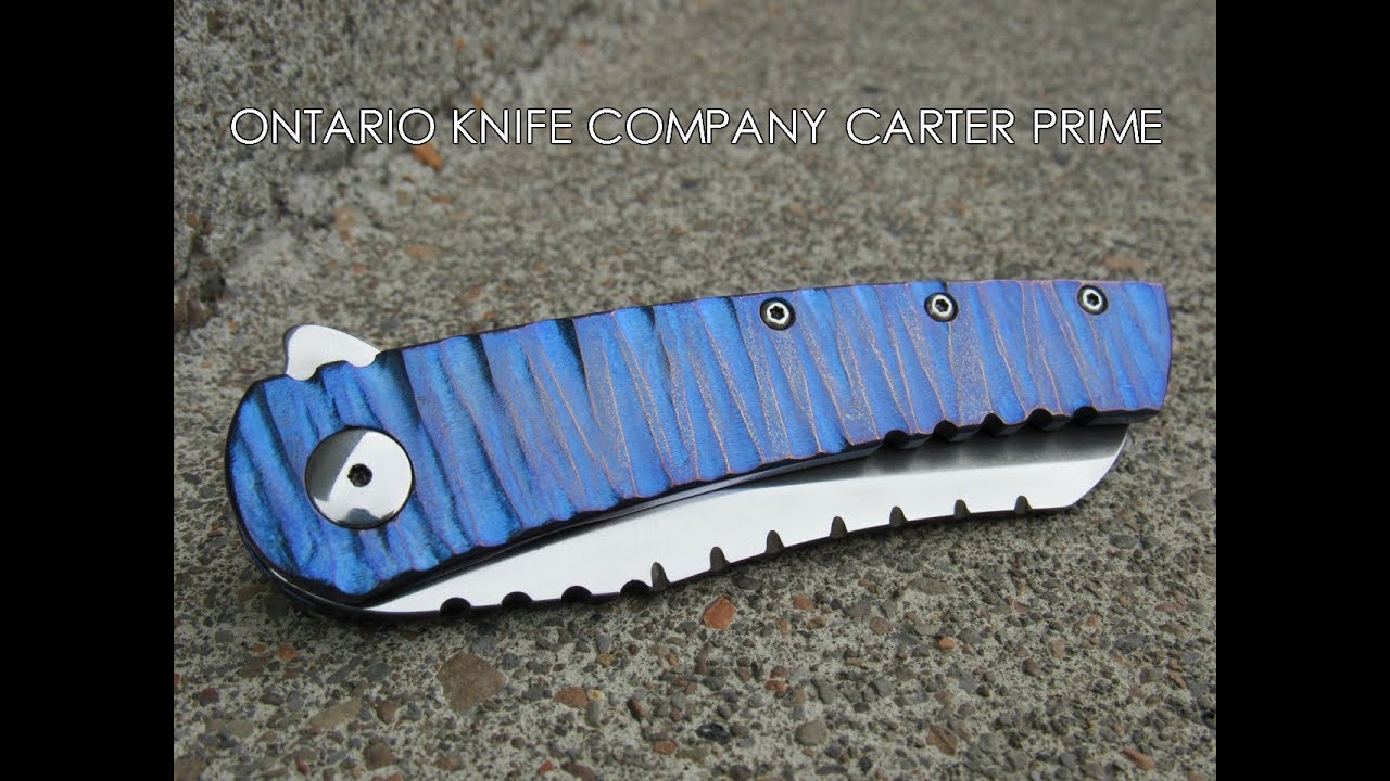 Ontario Knife Company Carter Prime Custom Modifed Anodized OKC Flipper ...