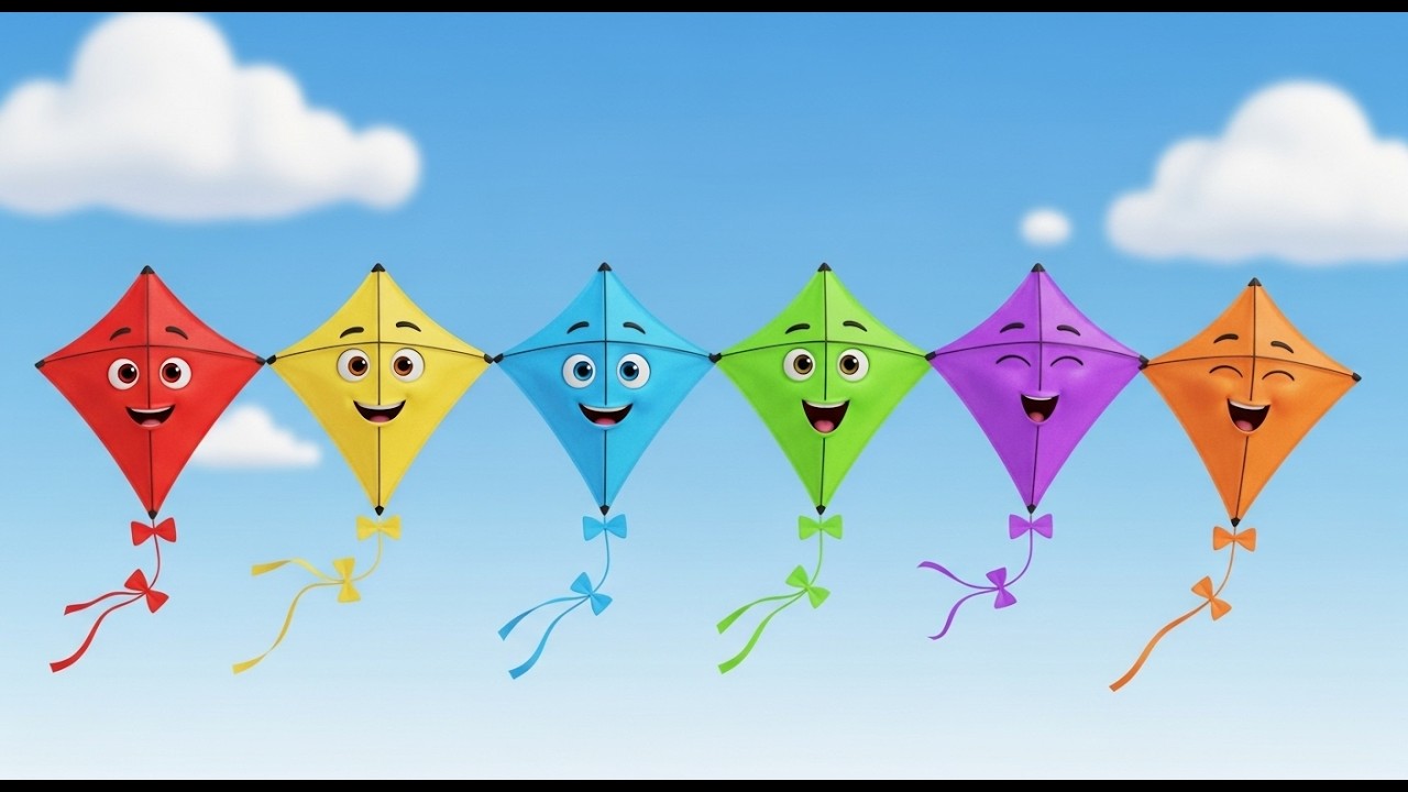 Six Little Kites Fly Fly Fly | High in the Sky Counting Song for Kids ...