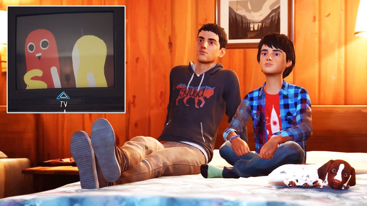Life Is Strange 2 Sean And Daniel Watching Hawt Dog Man Cartoon Show ...