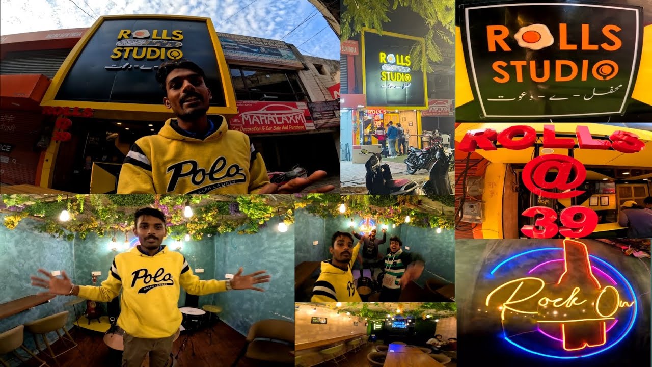 ROLLS STUDIO IN MORADABAD PILI KOTHI | BEST ROLLS CAFE VLOG MORADABAD ...