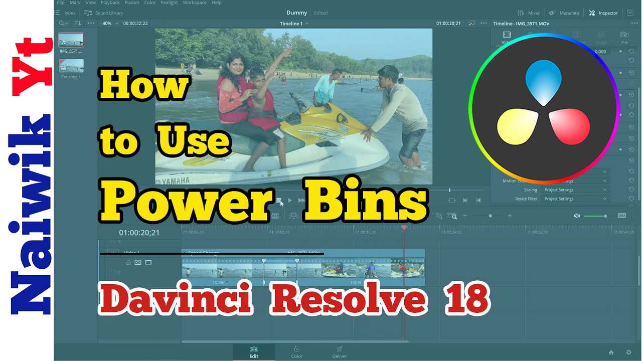 #28 How to use Power Bins in Davinci Resolve 18 - YouTube