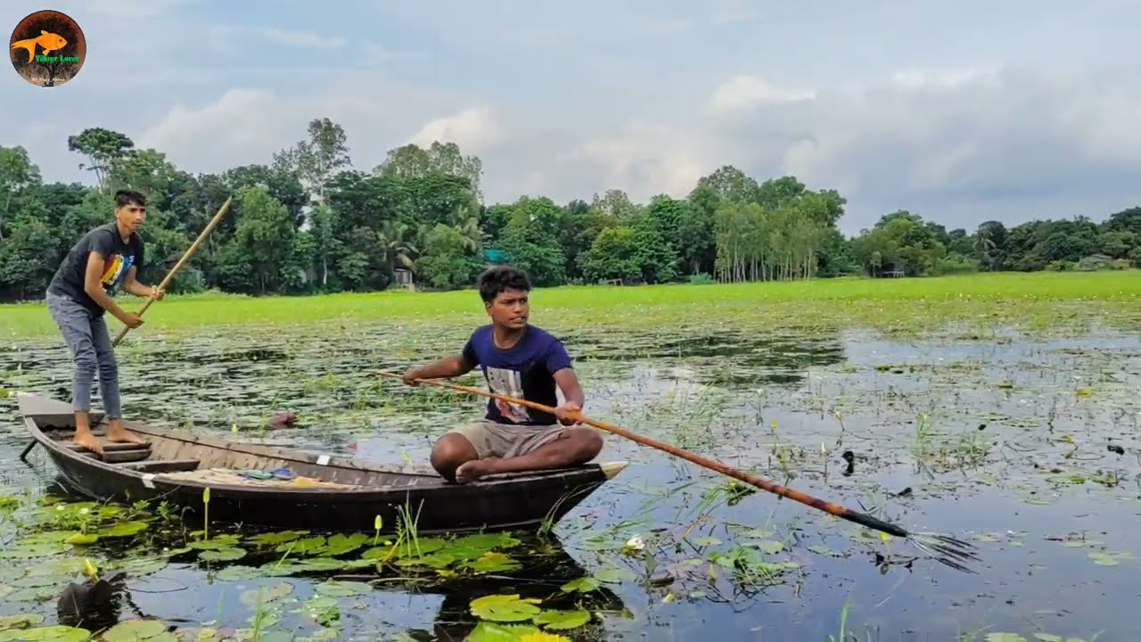 Village Flood Water Boat Cast Koch Fishing Video | Expert Boy Jumping ...