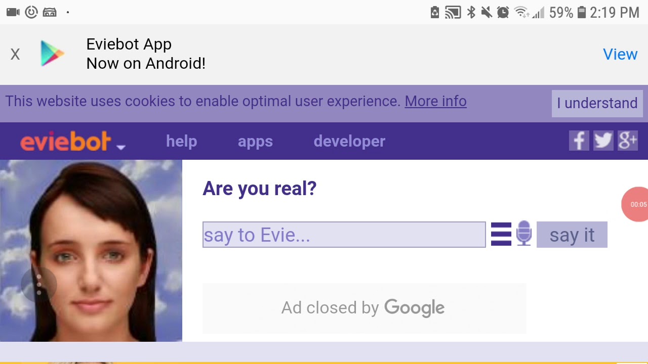 Talking to evie (She is dumb) - YouTube