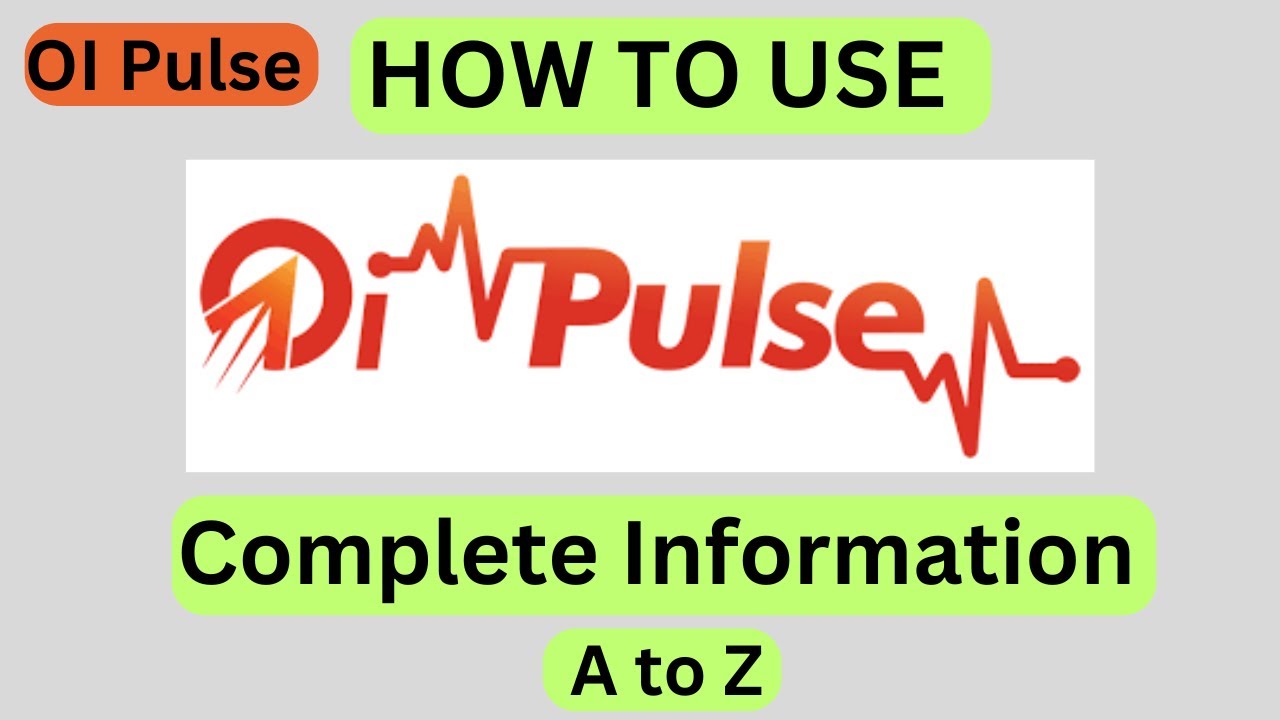 How to use OI Pulse ( For Stock Market software) - YouTube