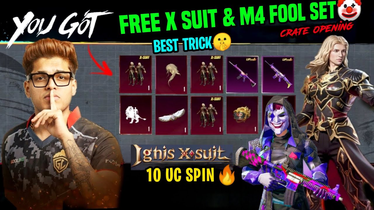10 UC NEW X SUIT TRICK / BEST X SUIT CRATE OPENING BGMI /FREE X SUIT ...