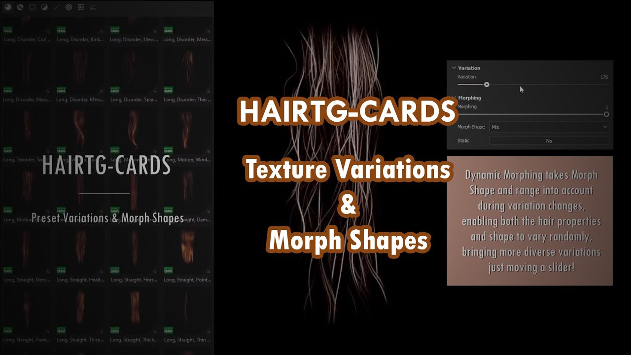 HairTG-Cards - Design Preset Variations and Morphing - YouTube
