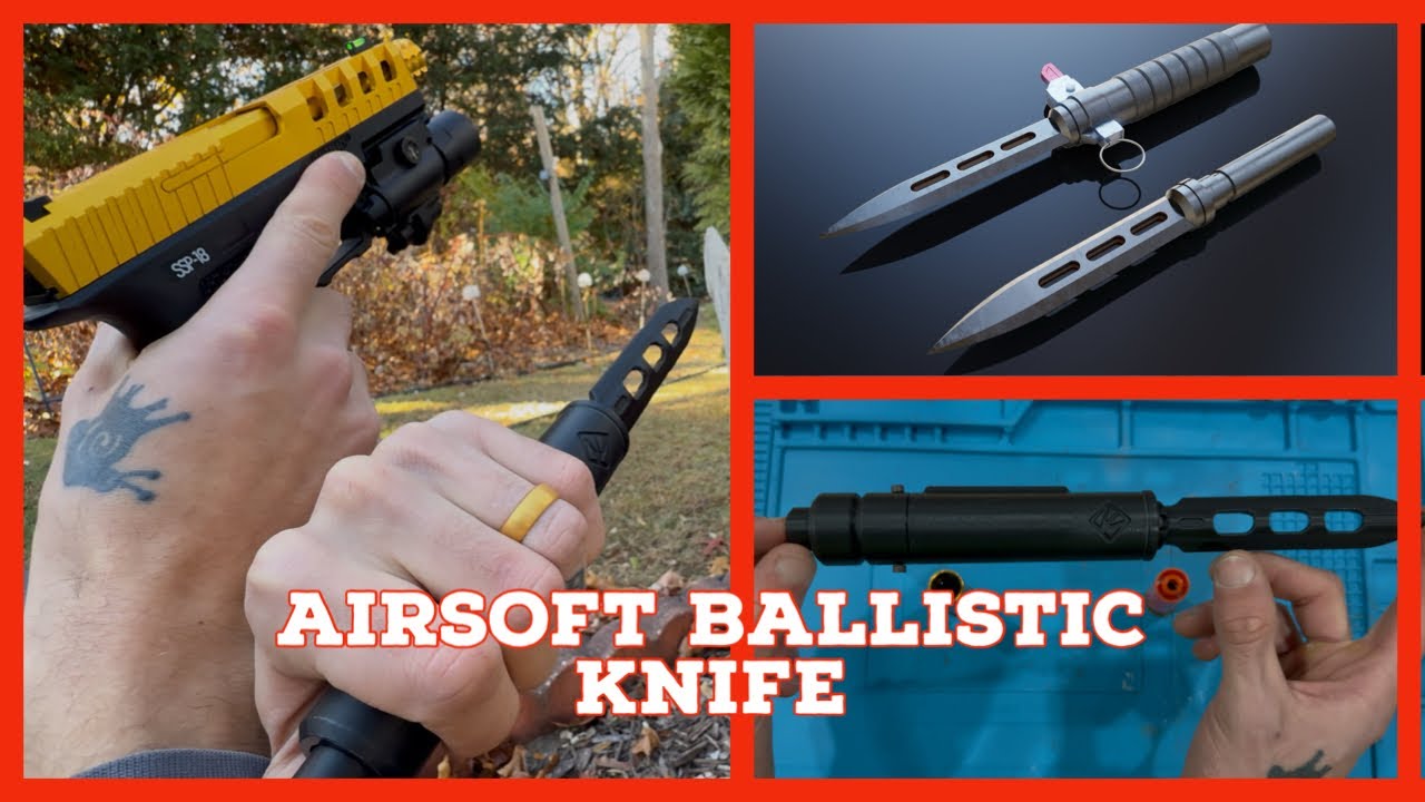 Airsoft Ballistic Knife Actually Works! - YouTube