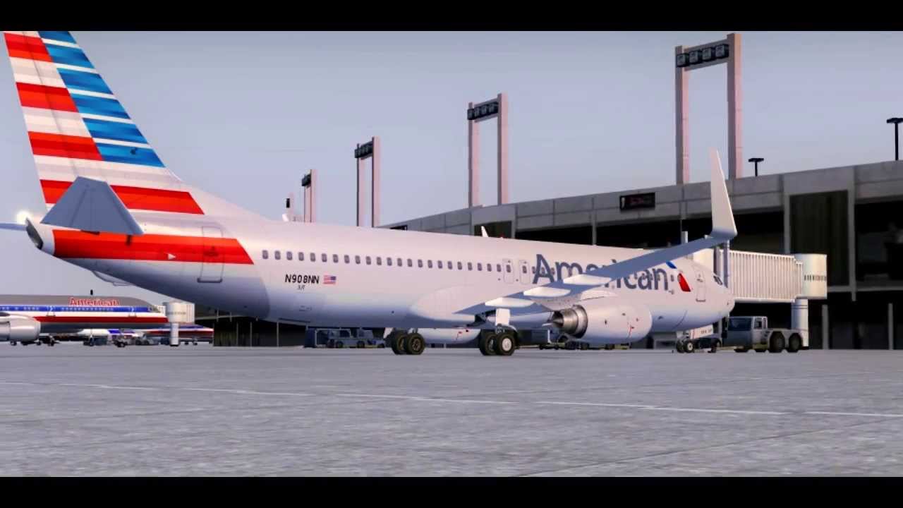 HD FSX-American Airlines Dallas to John Wayne - YouTube