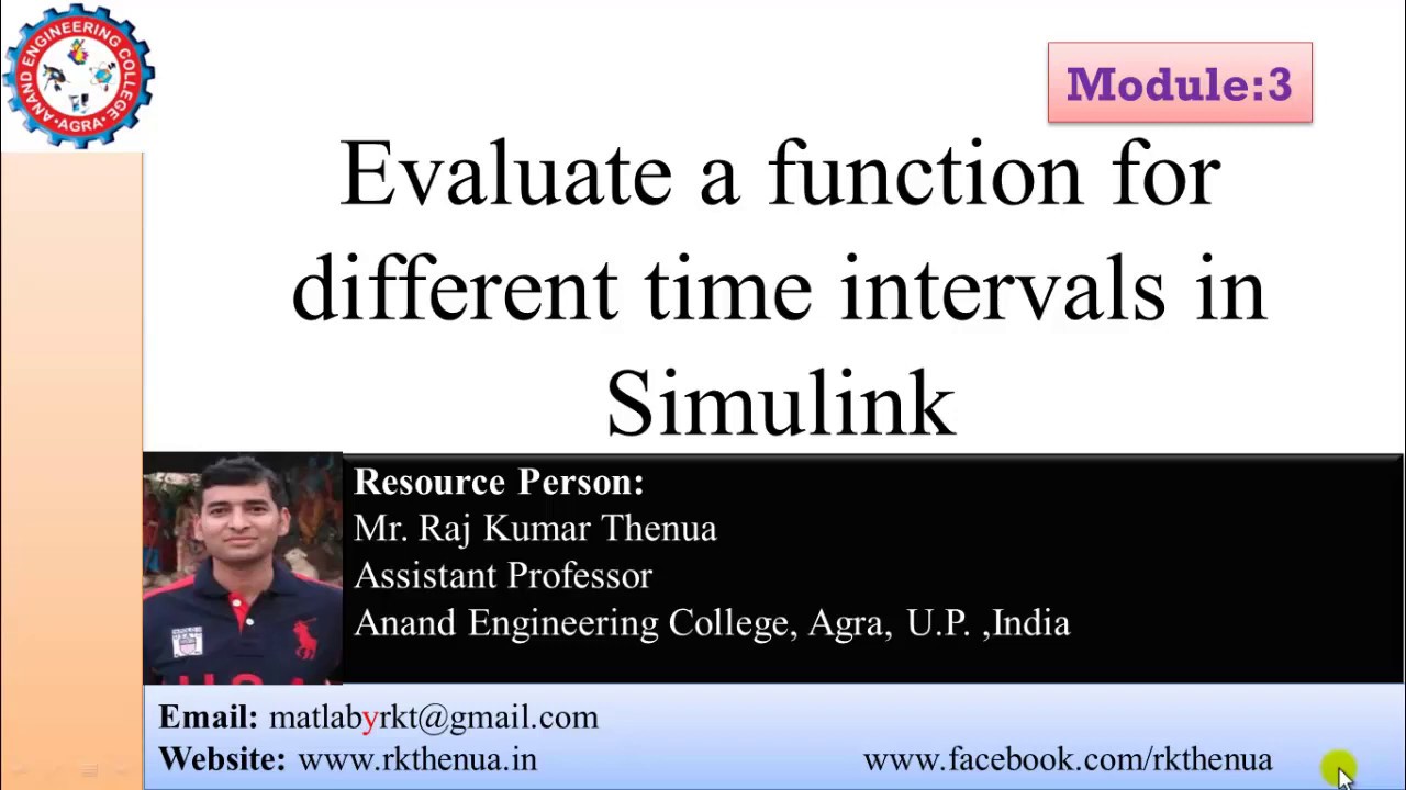 Evaluate a function in Simulink for different time intervals | Simulink ...