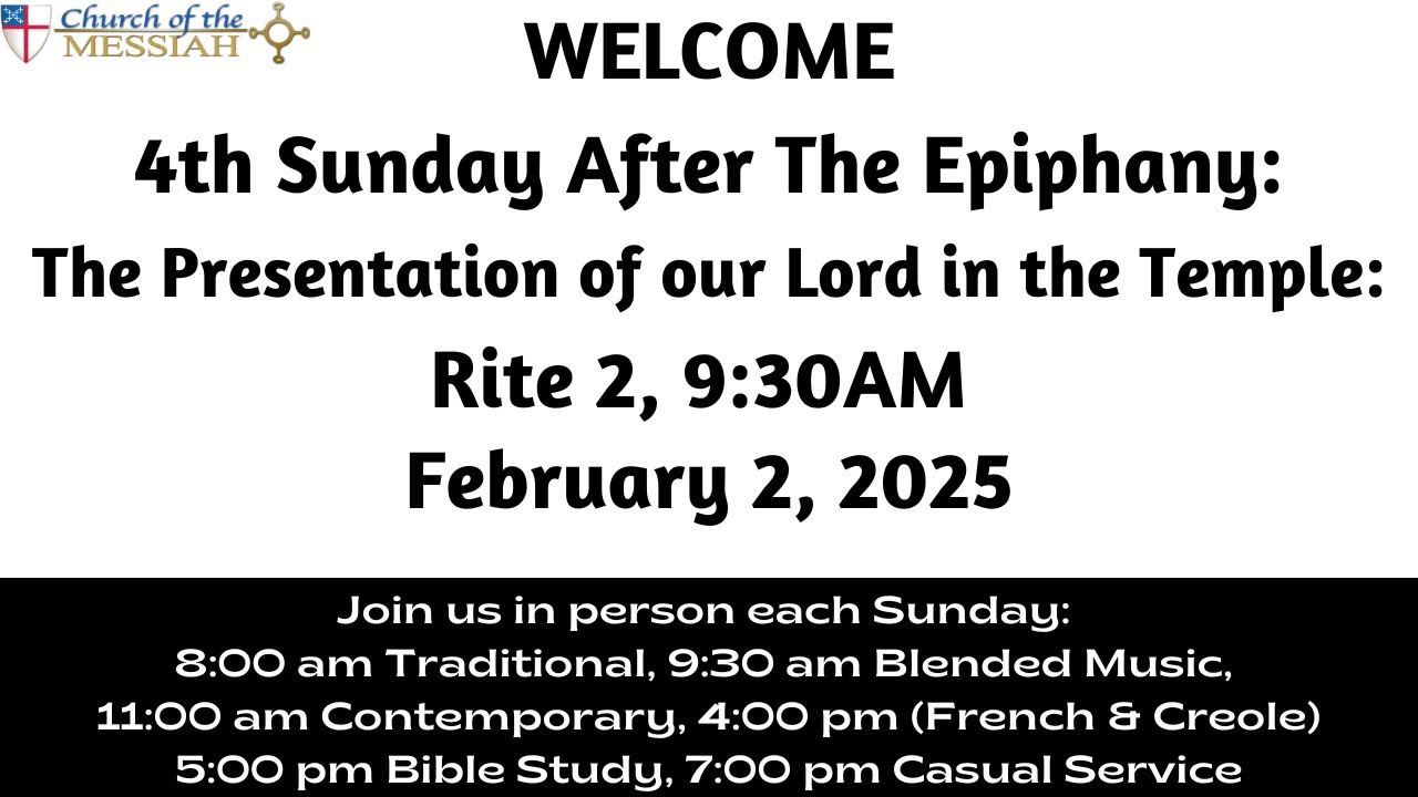 4th Sunday After the Epiphany: The Presentation of the Lord at the ...