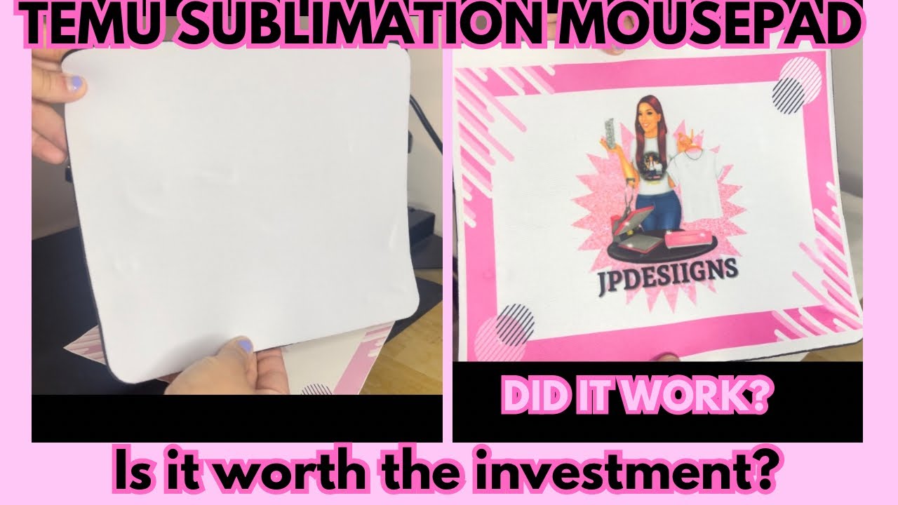 TEMU FINDS | How to sublimate on a mousepad | Sublimation tutorial ...