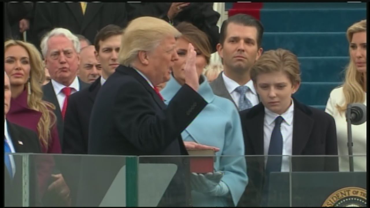 Donald Trump takes oath of office for President of the United States ...