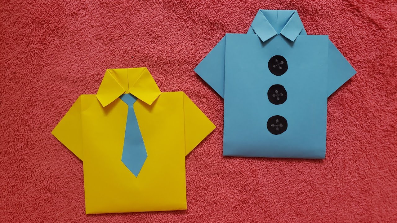 Father's day card 2020| diy card| kids activity| origami shirt| dad ...