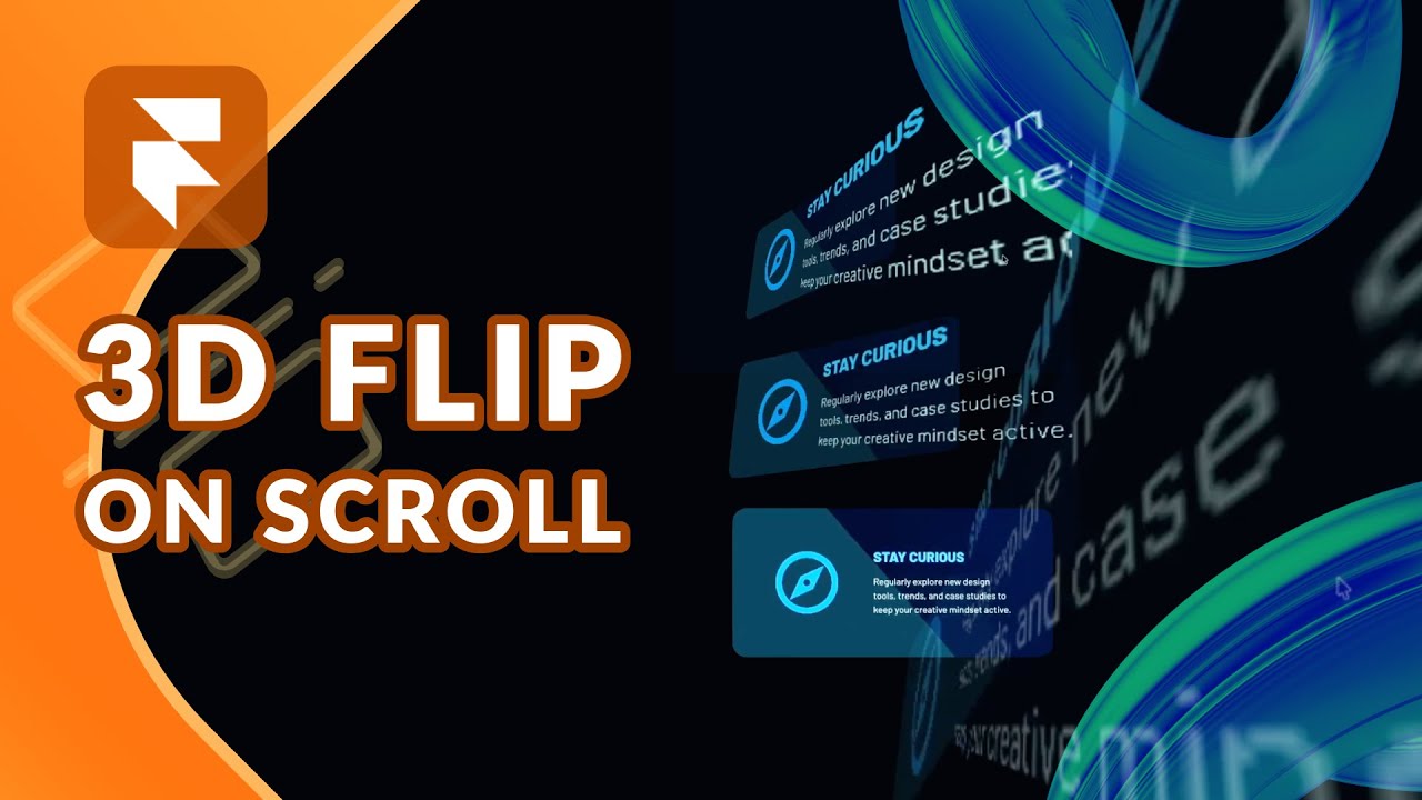 Vertical 3D Card Flip on Scroll in Framer (& Free File) - YouTube