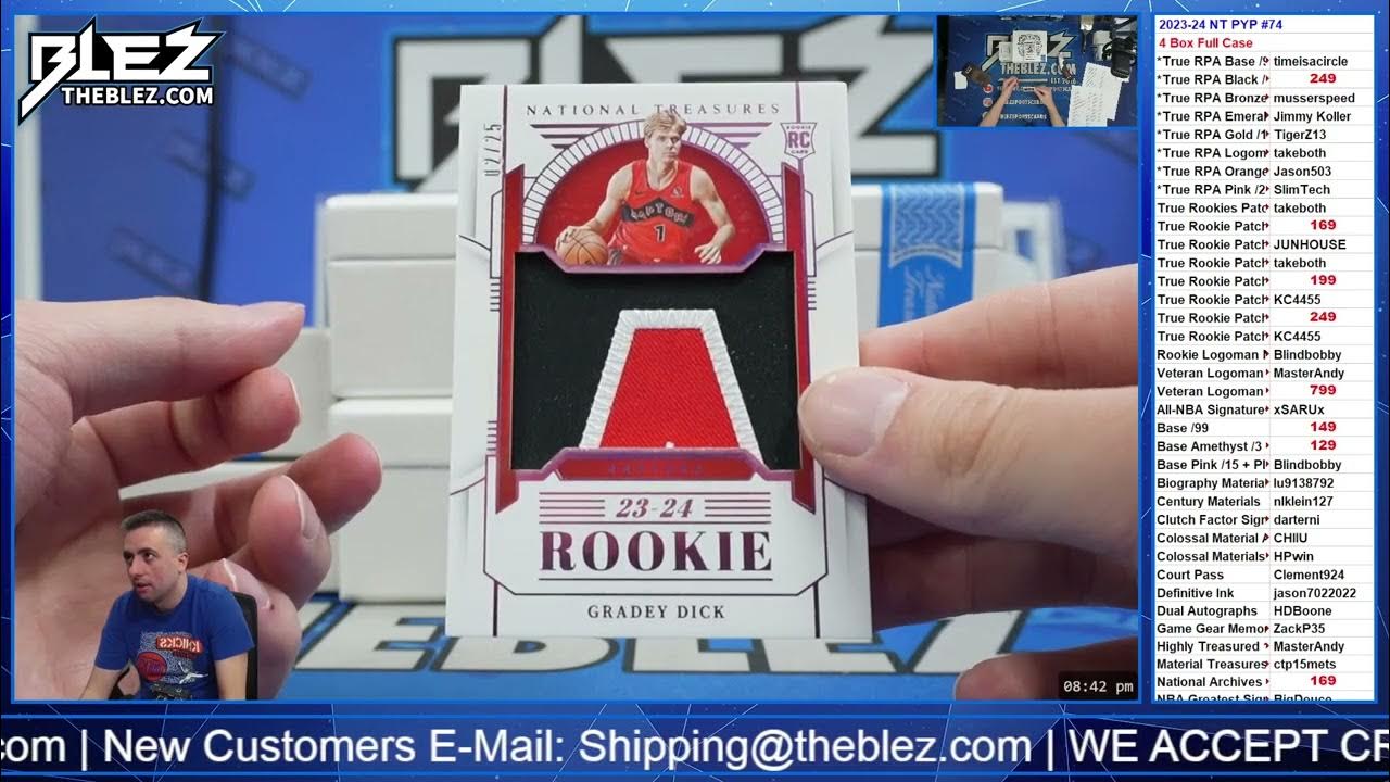 2023-24 Panini National Treasures NBA 4 Box Full Case Break #74 Pick Your Parallel - YouTube