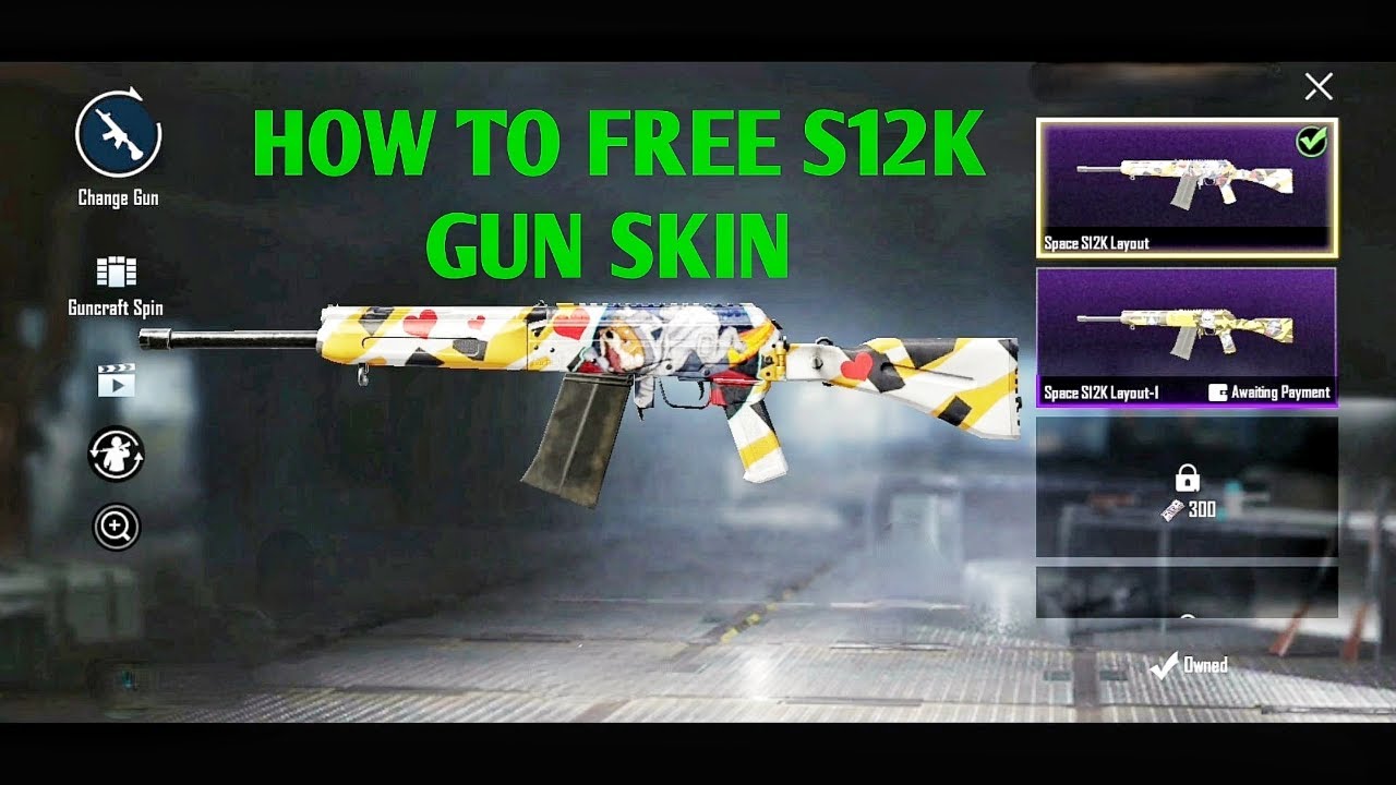 How to get free S12K gun skin | PUBG Mobile - YouTube