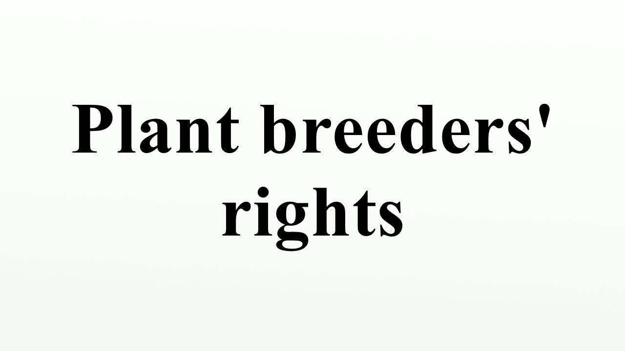 Plant breeders' rights - YouTube