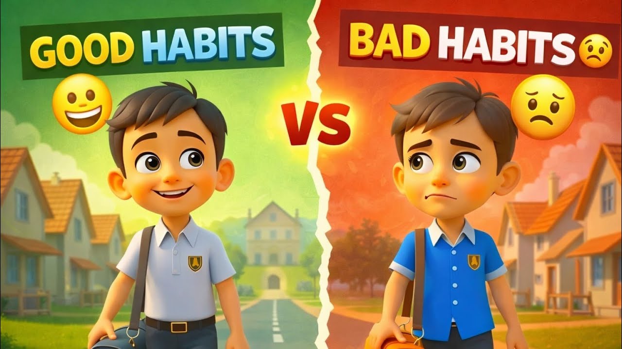 Good Habits vs Bad Habits for Kids | kids story video | story time ...