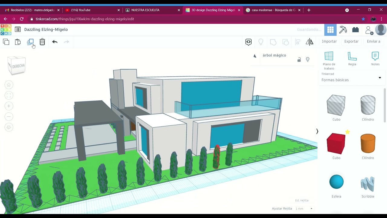 Armando una mansión en tinkercad - YouTube