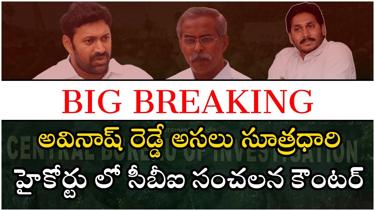 YCP MP Avinash Reddy his father Bhaskar Reddy conspired , planned the ...