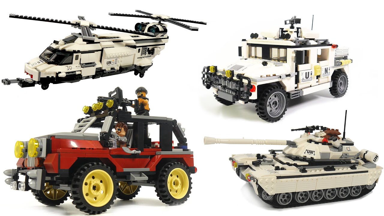How to Build 4 Military LEGO sets with tanks and helicopters - Qman ...