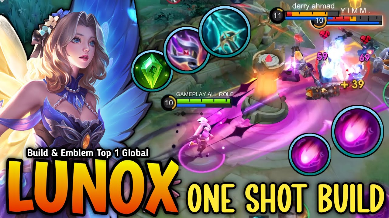 100% ONE SHOT DMG!! Lunox New One Shot Build & Emblem To Carry Team ...