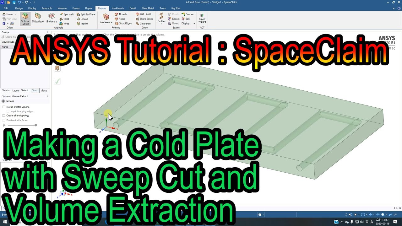 ANSYS Tutorial SpaceClaim Volume Extraction Sweep Cut YouTube ansys-tutorial-spaceclaim-volume-extraction-sweep-cut-youtube