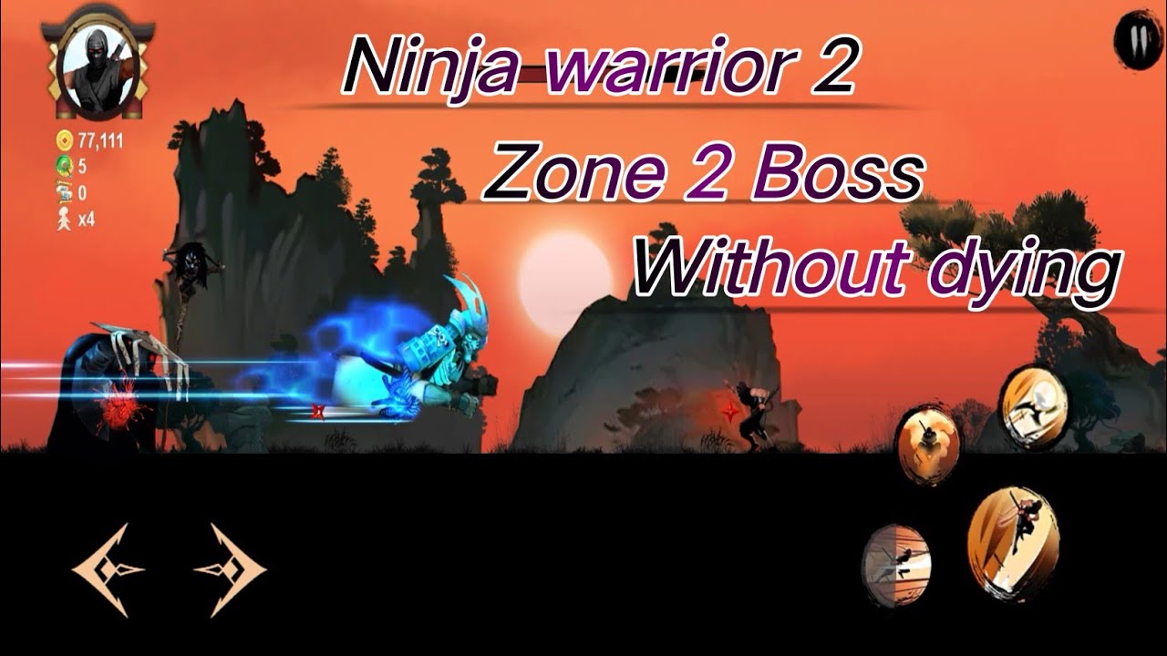 Ninja warrior 2 Zone 2 Boss without dying Ninja Warrior 2 game - YouTube
