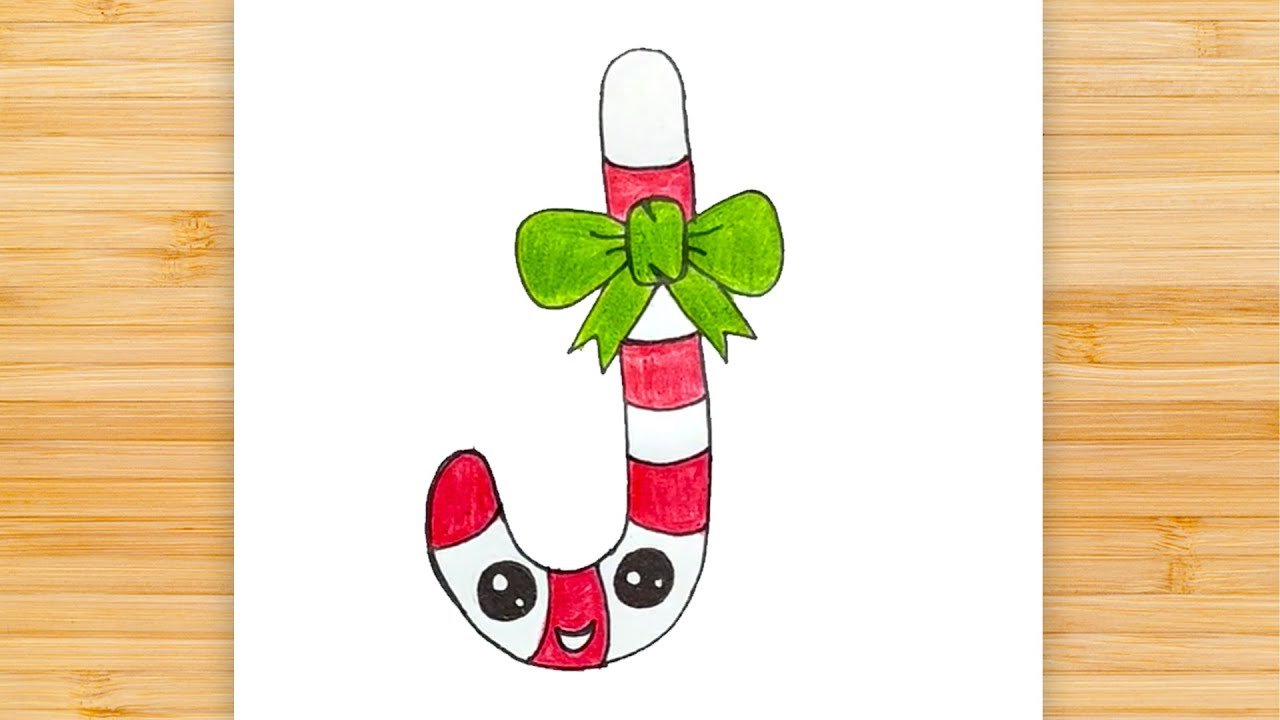 Christmas Candy Cane Drawing Christmass Drawing Ideas ll How to Draw ...