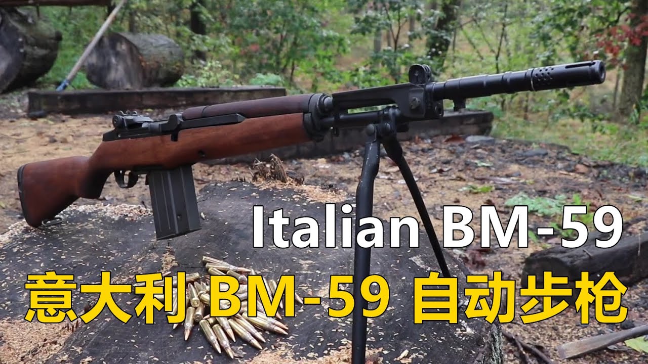美国M1加兰德的直系亲属 来自意大利伯莱塔公司的Italian BM59 7.62mm自动步枪 - YouTube